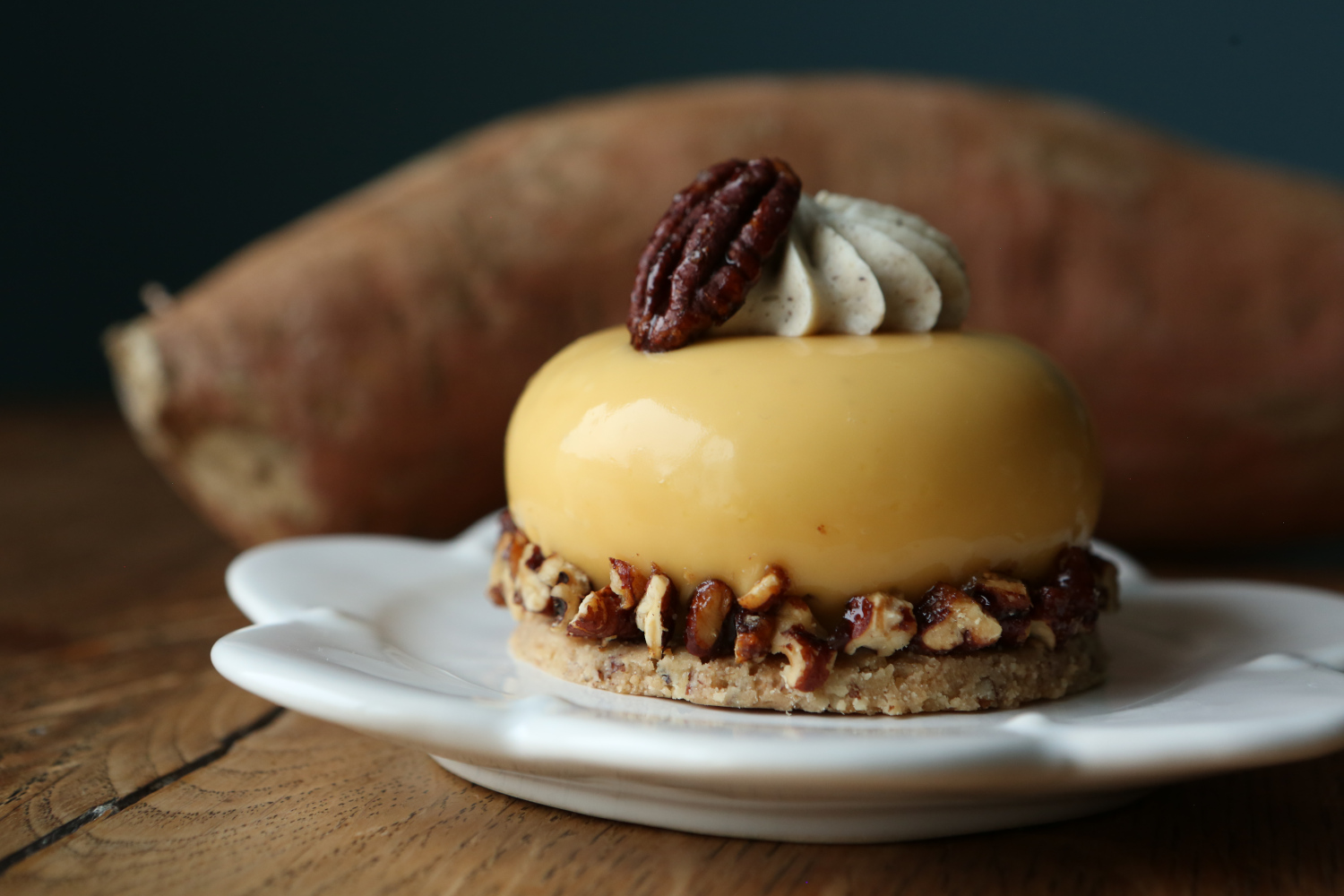 Entremet Patate Douce Noix de Pécan - Les Assiettes à Dessert